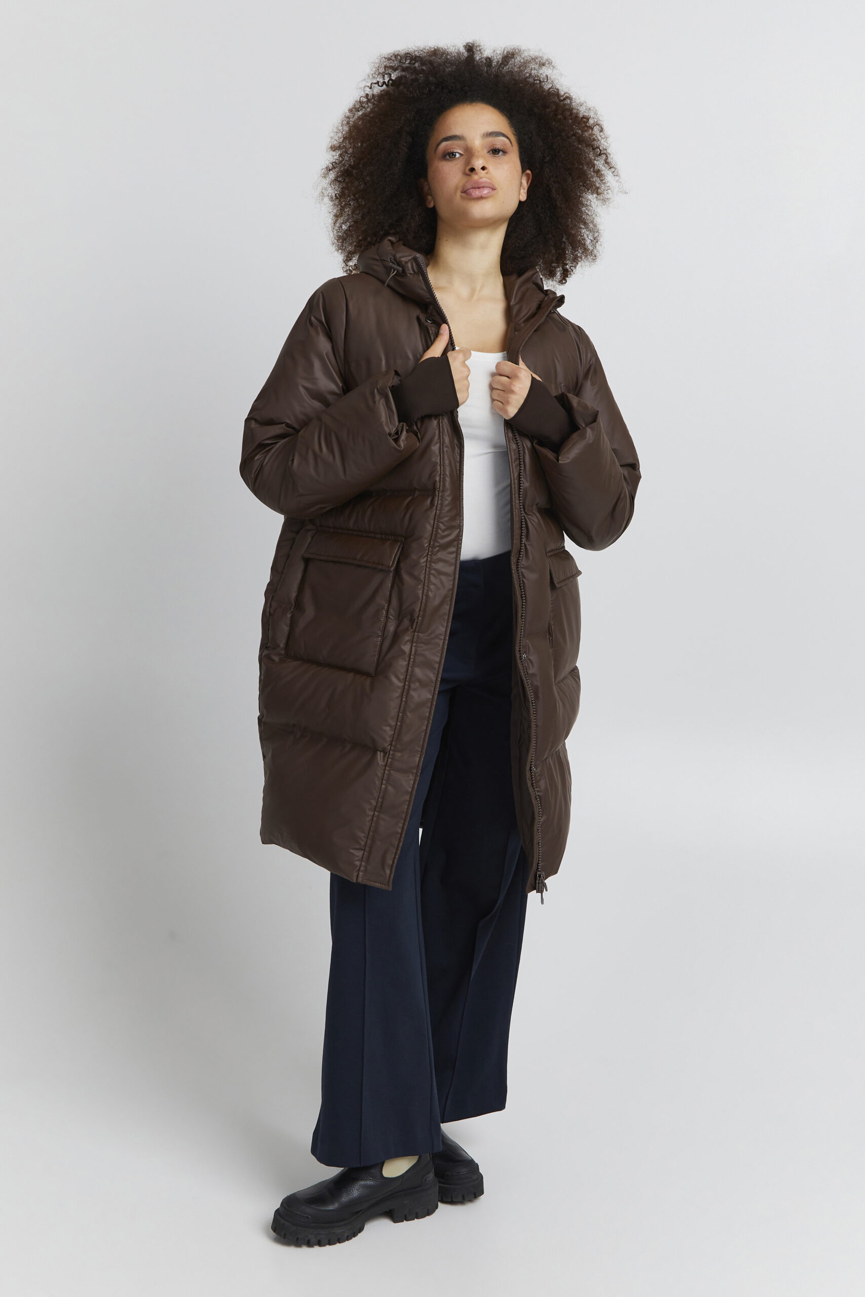 Ichi, Faunus Expl Puffer Jakke, Brun - Vogelius Glow