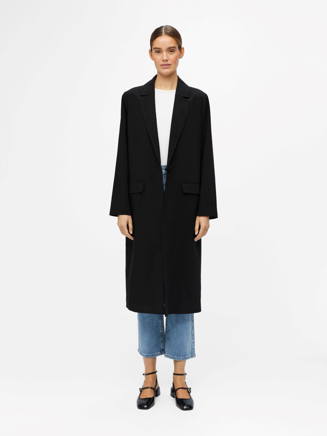 Object Sigrid Lang Blazer Frakke Sort - Vogelius Glow