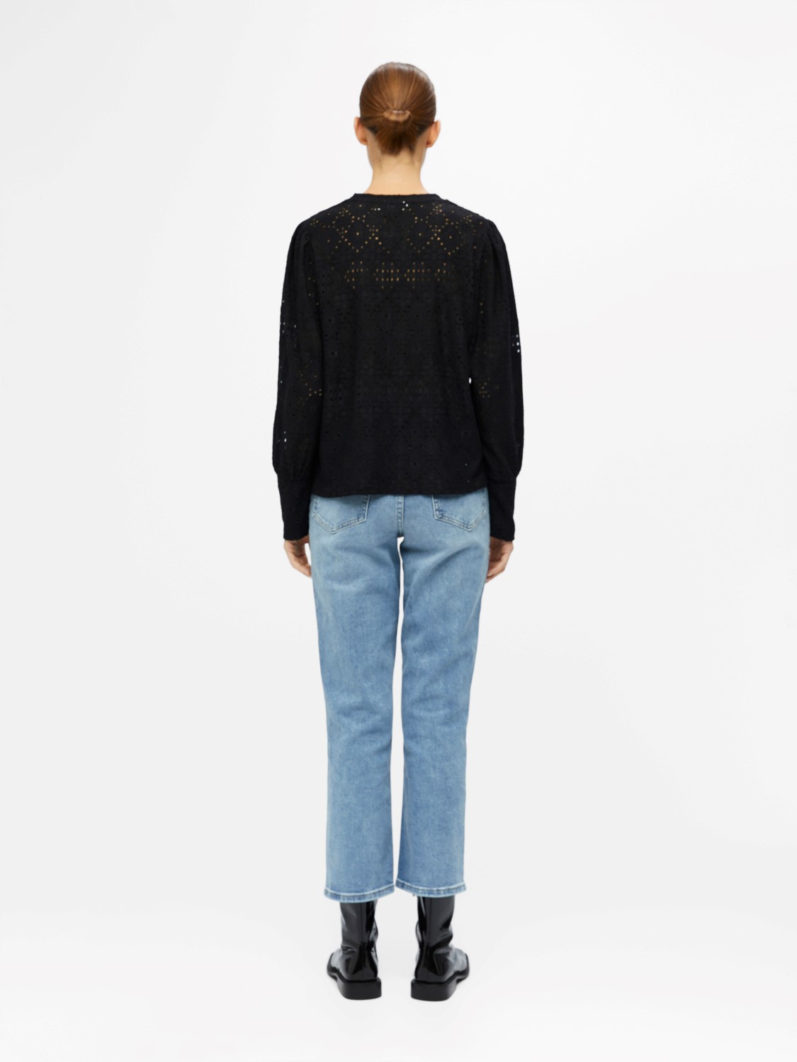 Object Feodora Langærmet Bluse Sort - Vogelius Glow