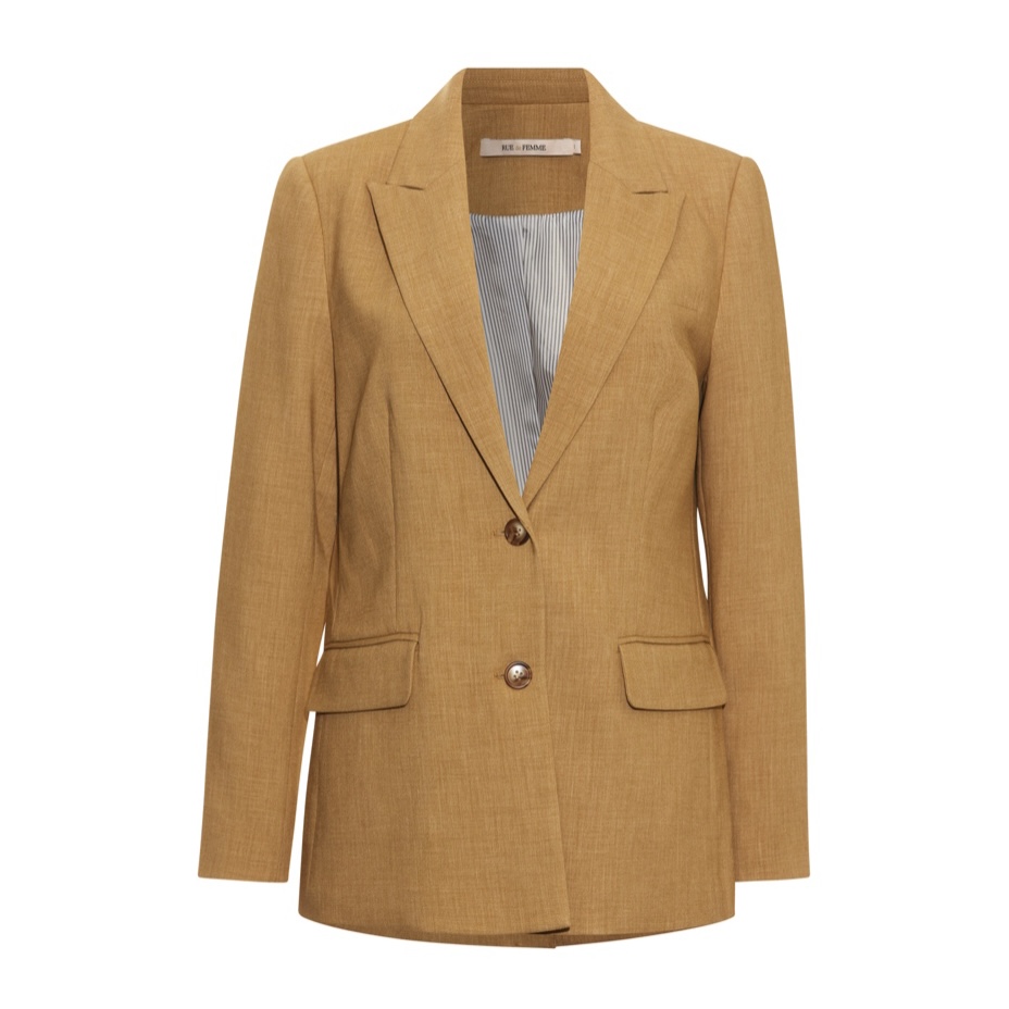 Rue De Femme Elodie Blazer Khaki Brun - Vogelius Glow