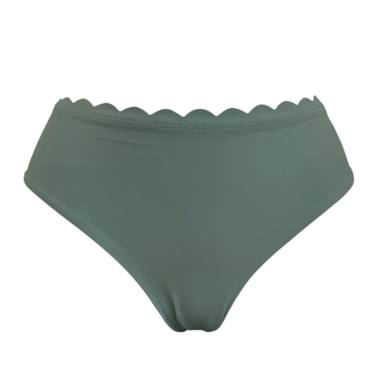 Kaanda Venus Scallop Hipster Bikini Trusse Oliven Grøn - Vogelius Glow