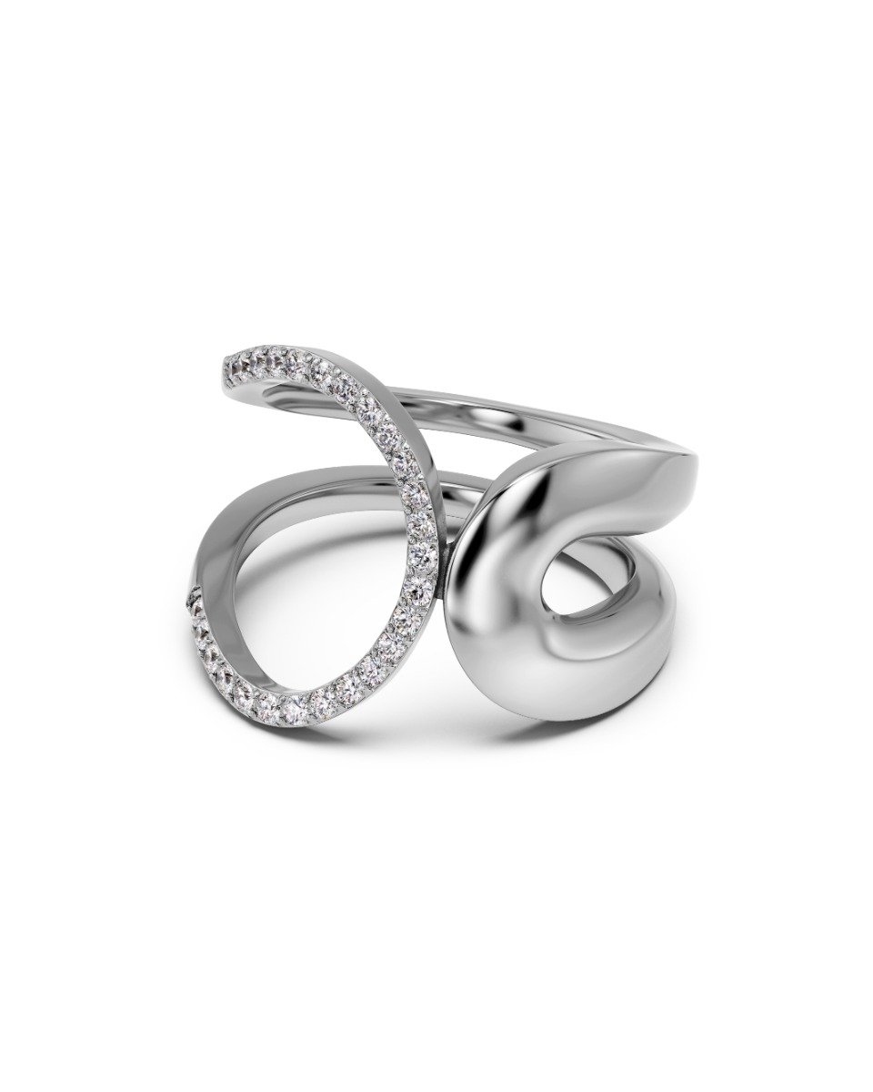 Edblad Plié Ring Steel Sølvfarvet - Vogelius Glow